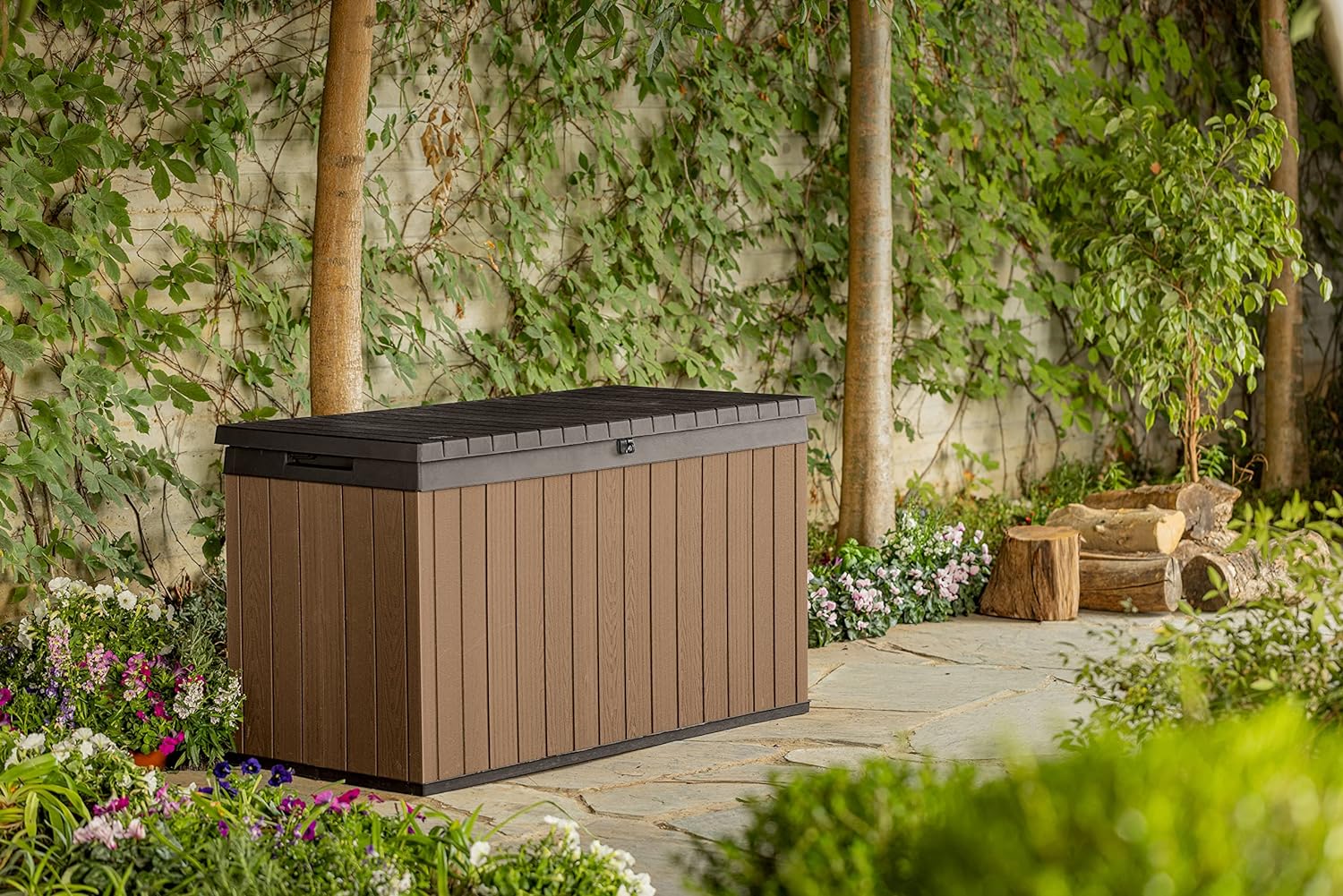 COFRE BAUL ARCON RESINA JARDIN KETER DARWIN 150 MARRON - ARCONES-BAULES ...