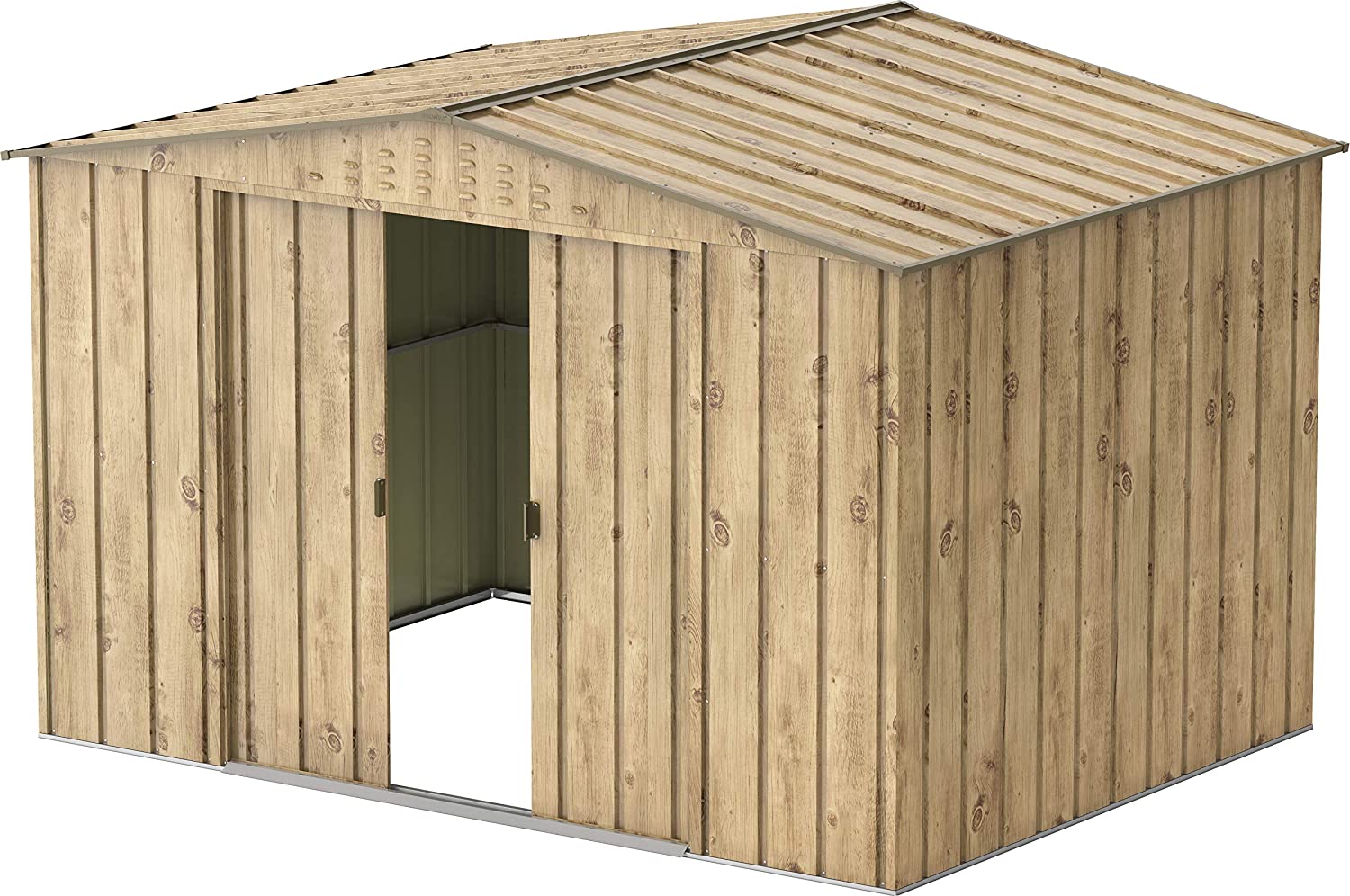 CASETA COBERTIZO METAL JARDIN TOP SHED 10X8 MARRON DURAMAX - CASETAS Y ...
