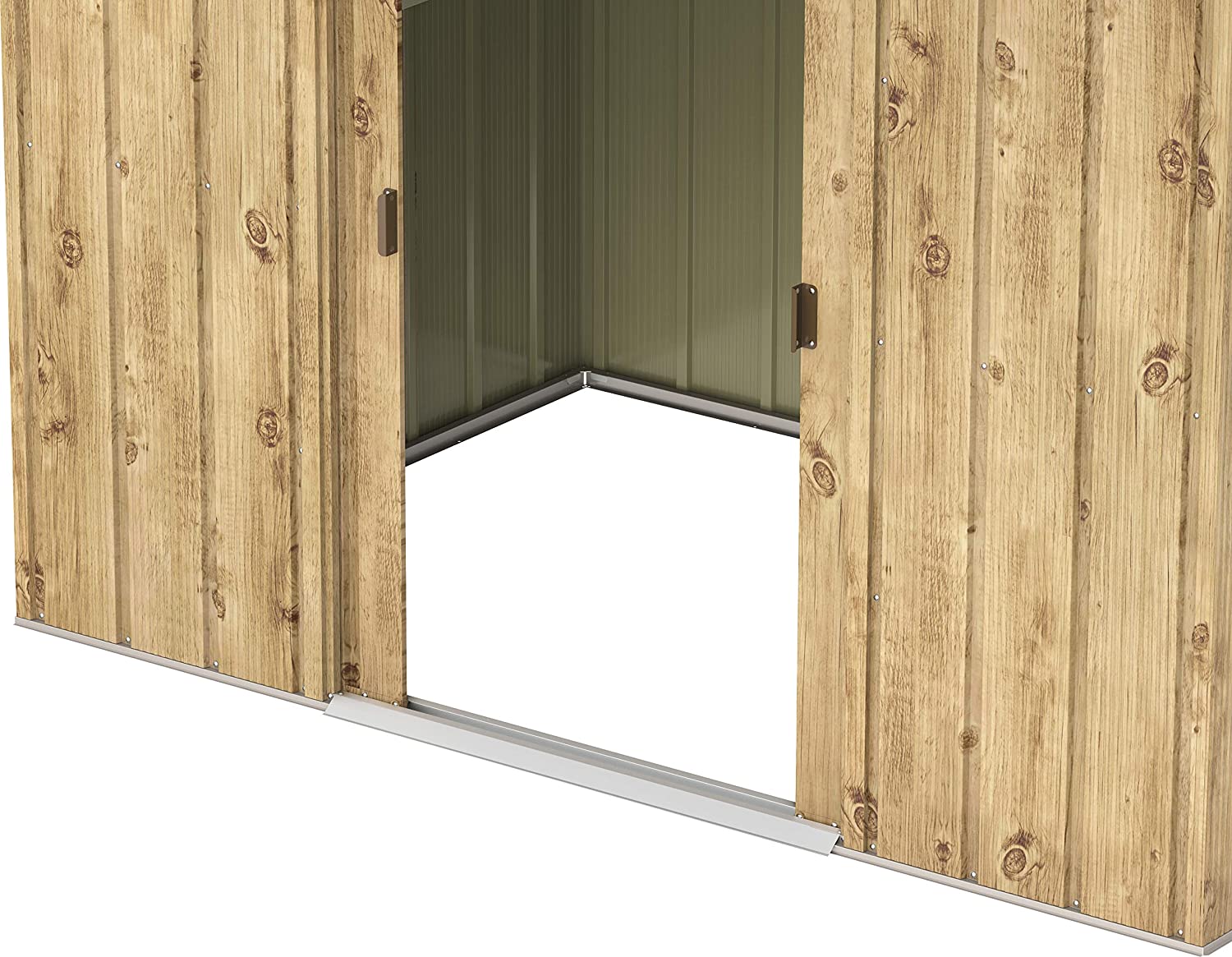 CASETA COBERTIZO METAL JARDIN TOP SHED 6X4 MARRON DURAMAX - CASETAS Y ...