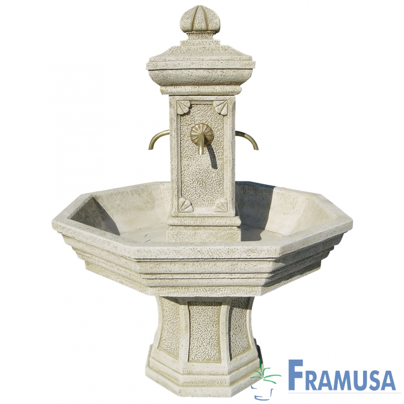 FUENTE DE PIEDRA ARTIFICIAL CENTRAL ADONIS VERDE CON BOMBA PARA JARDIN ...