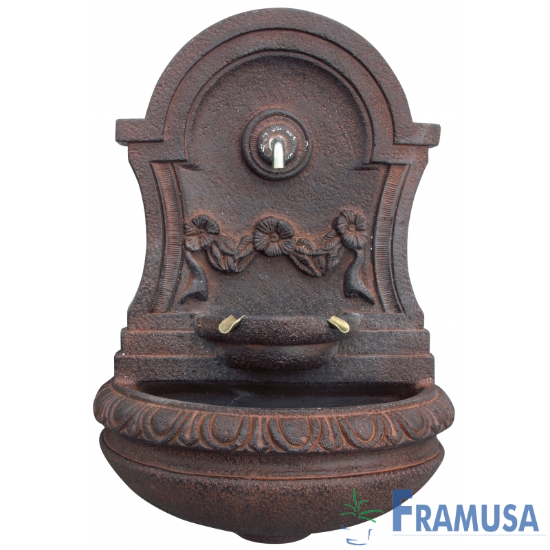 FUENTE DE PIEDRA ARTIFICIAL MURAL DE PARED FIRENZE OXIDO CON BOMBA PARA ...