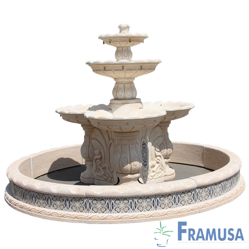 FUENTE DE PIEDRA ARTIFICIAL CENTRAL SMALL EXTRA GRANDE ROSANA SNOW ...