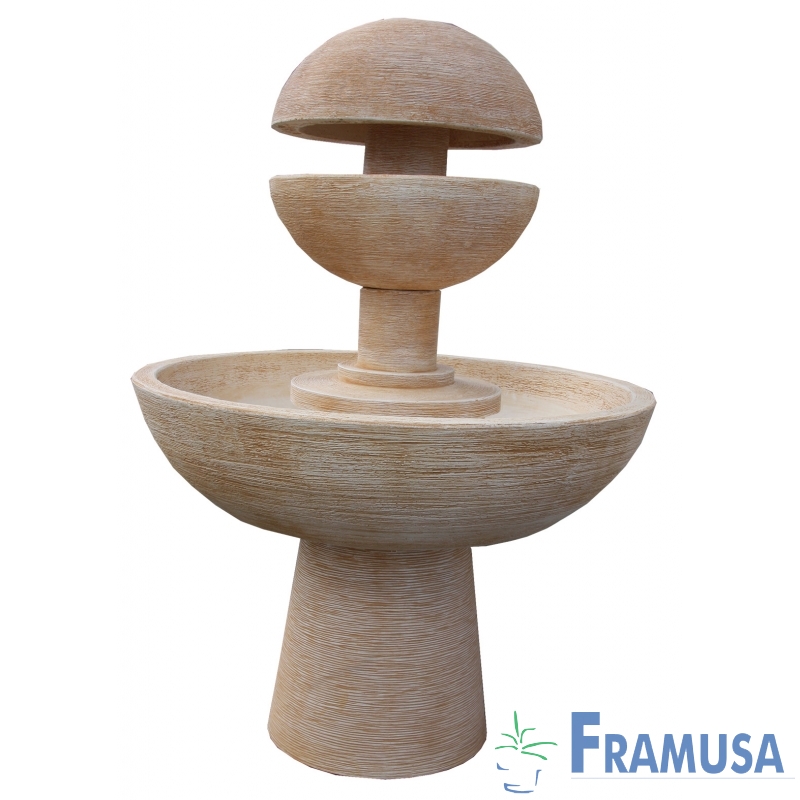 FUENTE DE PIEDRA ARTIFICIAL CASCADA DISMOS OCRE CON BOMBA PARA JARDIN ...